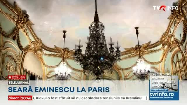 EXCLUSIV Seară dedicată poetului Mihai Eminescu, la Ambasada României din Paris. Au recitat ...