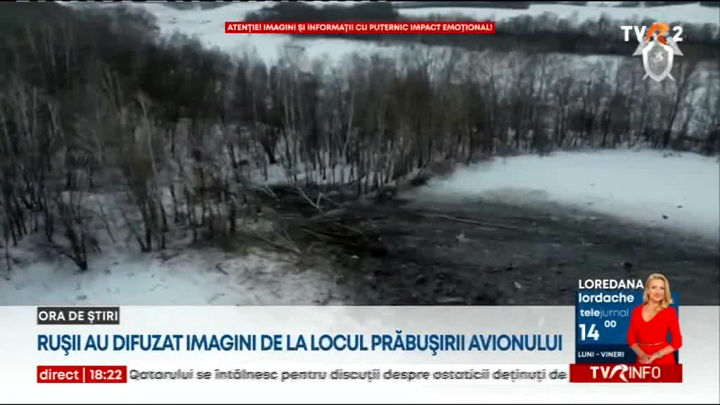 Rusia a difuzat primele imagini de la locul unde s-a prăbuşit avionul ...