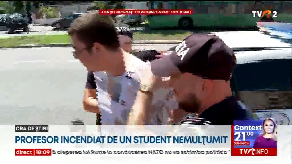 Studentul care şi-a incendiat profesorul, nemulţumit de nota de la examen, a fost arestat ...