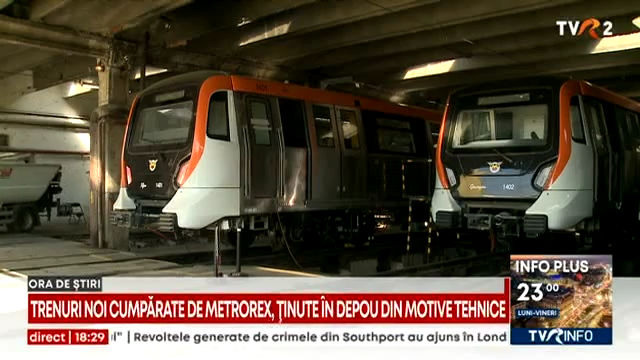Trenuri noi cumpărate de Metrorex, ținute în depou din motive tehnice ...