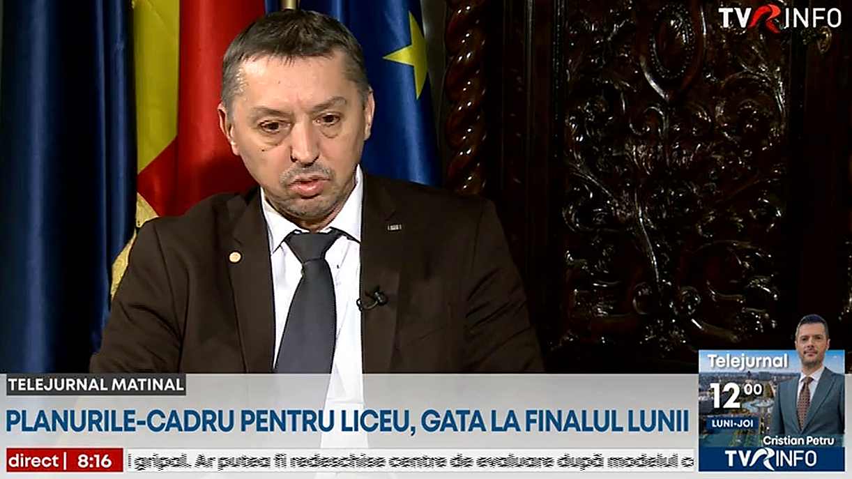 EXCLUSIV Planurile-cadru pentru liceu, gata la finalul lunii, anunță ministrul Educației, la TVR ...