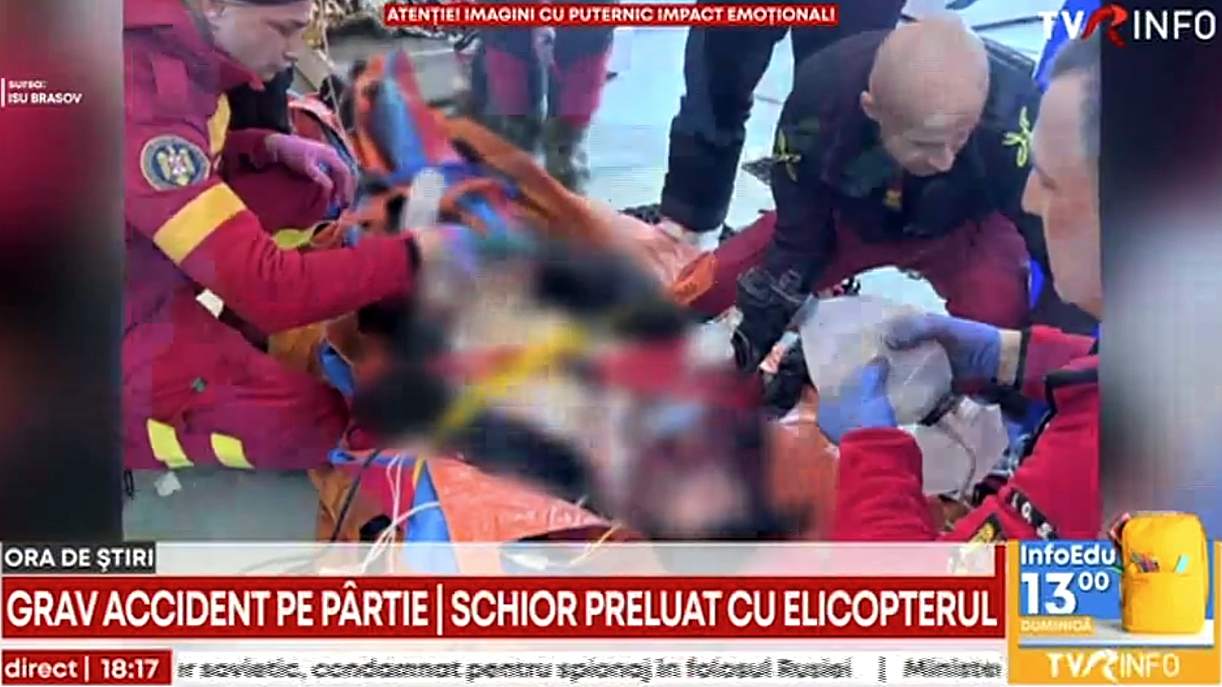 Un schior a ajuns la spital în comă, după ce s-a izbit de un copac, la ...