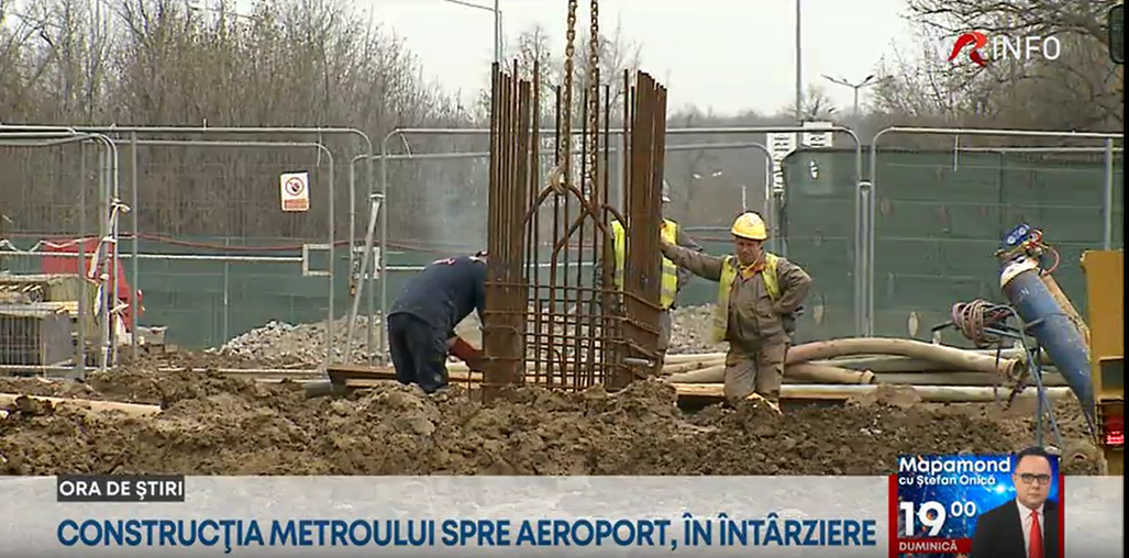 Construcția metroului spre aeroport, în întârziere. Se estimează că metroul spre Otopeni va ...