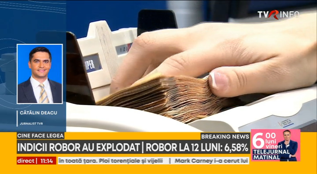 Indicele ROBOR la trei luni a urcat miercuri la 6,47% pe an, de la 6,08 ...