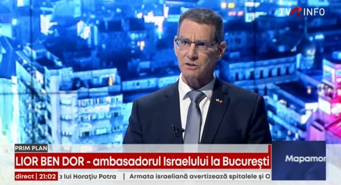 Ambasadorul Israelului, Lior Ben Dor, exclusiv la TVR Info: Suferința ...